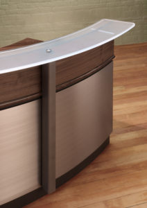 Crescent Wrap Around Reception Desk - Stoneline Designs