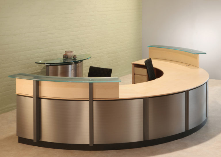 Crescent Semi-Circle Reception Desk - Stoneline Designs