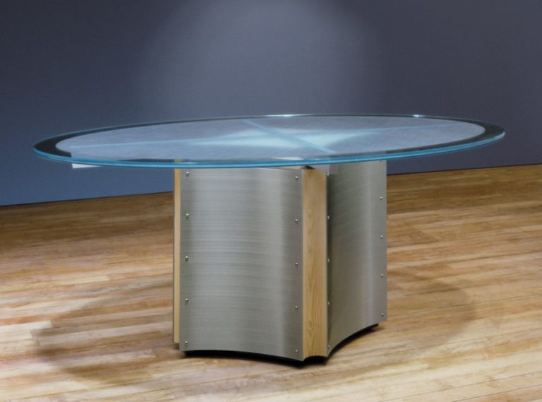 Crescent Premium Modern Oval Meeting Table - Stoneline Designs