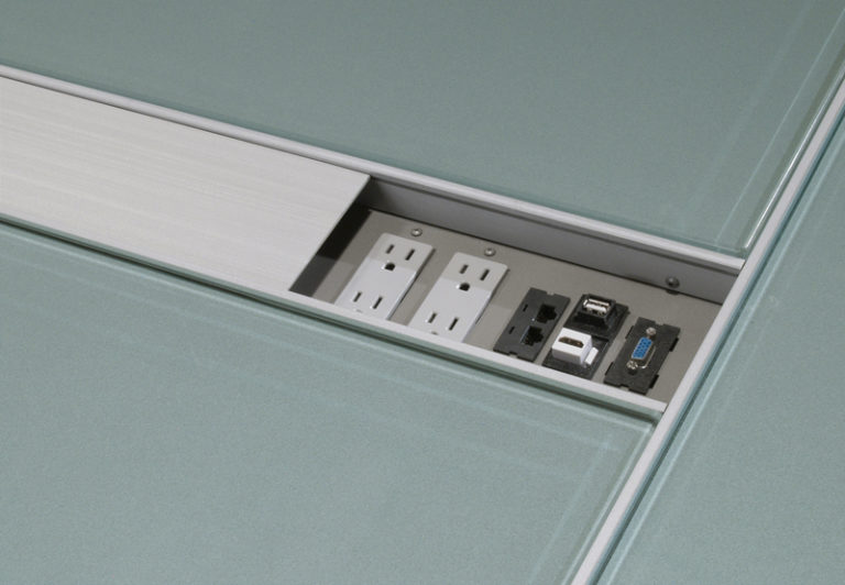 Wiring trough/ Silver back-painted Glass/ Medium plate - Stoneline Designs