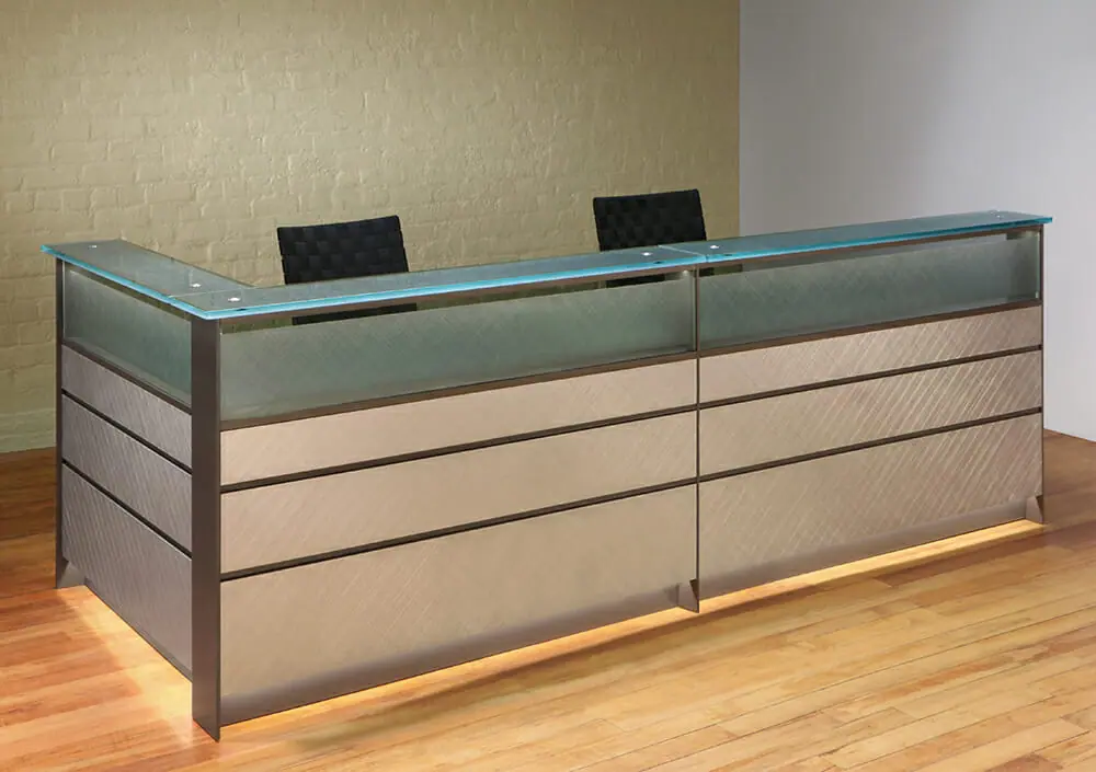 Glass Reception Counter Design
