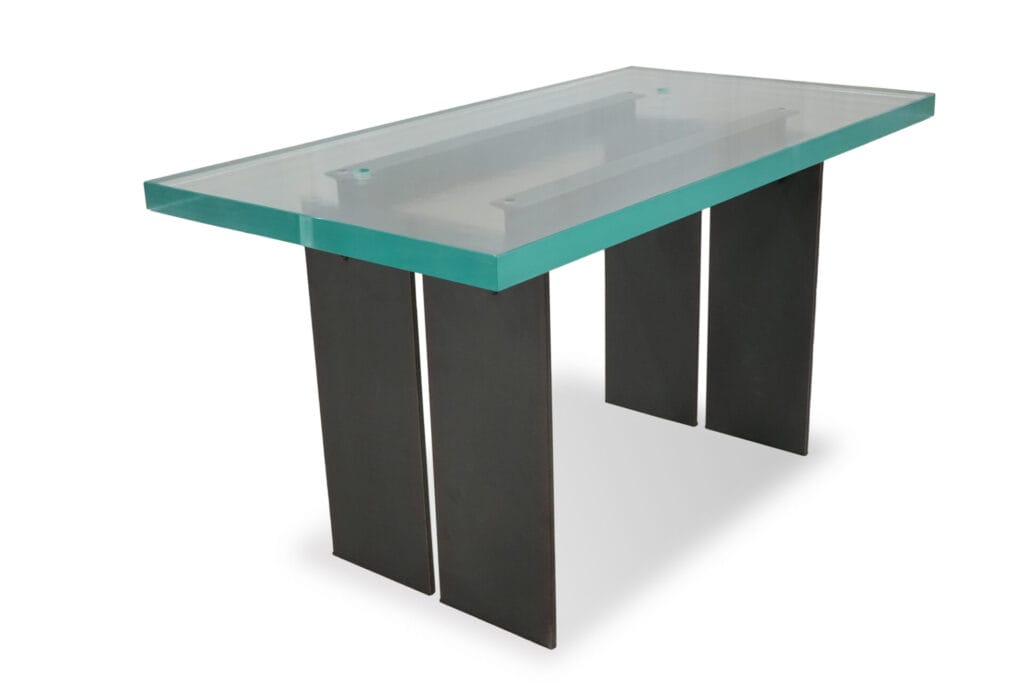 Axis Glass Top Executive Desk - Stoneline Designs
